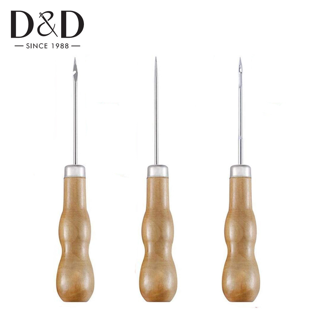 1 PC ไม้เย็บ Awl DIY Craft Stitch เข็มกรวย Die Stencils รองเท้าผ้าใบ ...