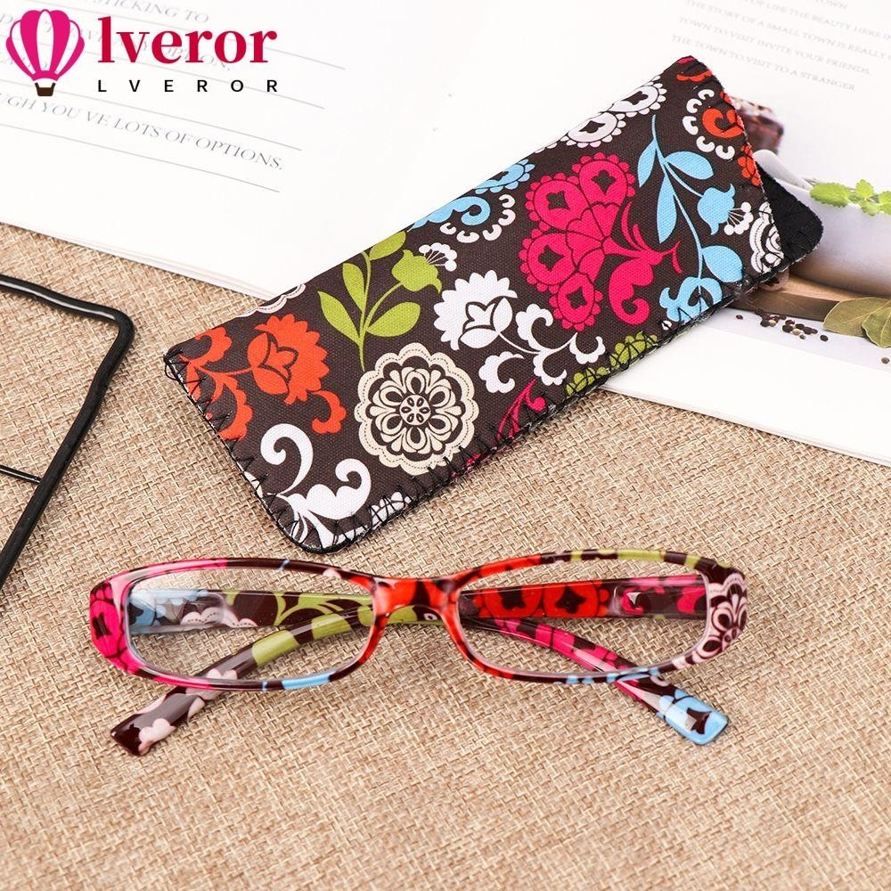 Lveror แว่นตาอ่านหนังสือผู้หญิงจับคู่กระเป๋าพิมพ์ Flower Eye สวมใส่ Vision Care | Shopee Thailand