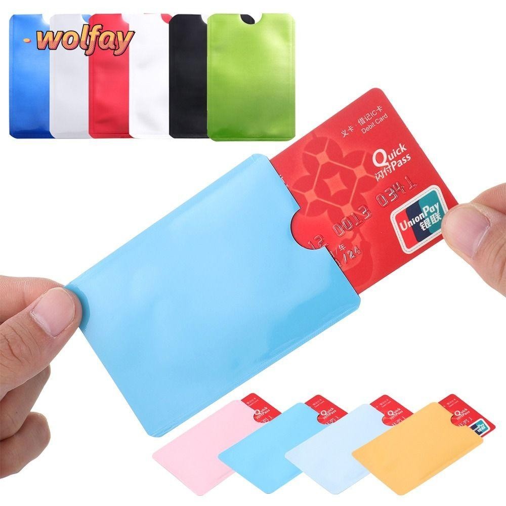 Wolfay 5 ชิ้น RFID Card Holder, Anti-theft Reader ล็อค RFID Blocking ...
