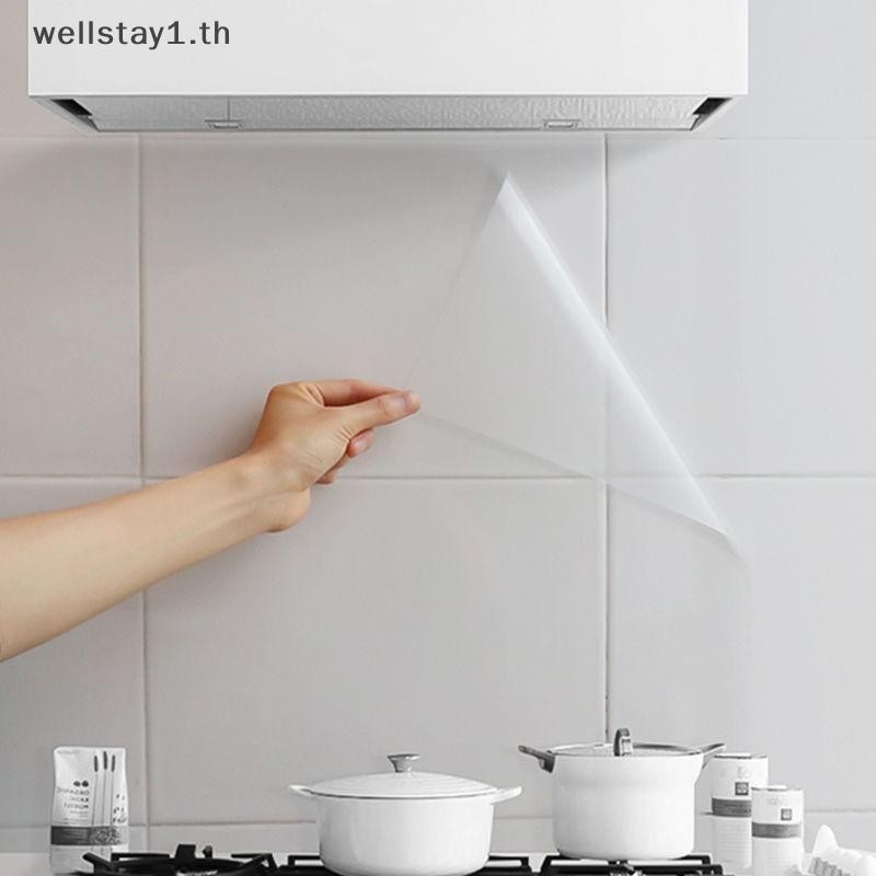 [ELL] Kitchen Selfadhesive กันน้ํา Oilproof ClearGlossy วอลล์เปเปอร์กาว ...