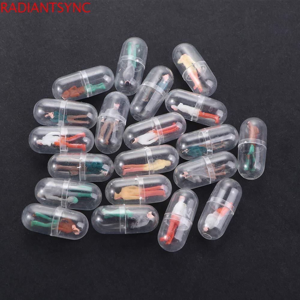 Radiantsync แคปซูลเปลือก Figurines 20 ชิ้นโปร่งใสขวด Splitters แคปซูลของเล่น Mini Person Gag ของ ...