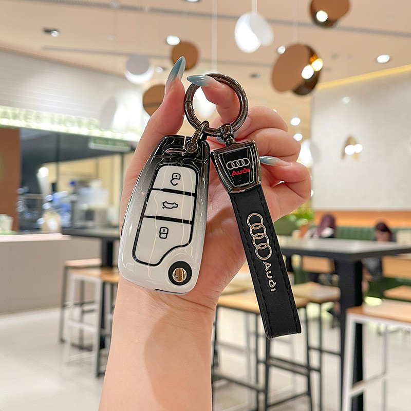 เฉพาะออดี้ A3พับรถเคสกุญแจเก่า A6 Q7 Q5กระเป๋า A1 Q3กระเป๋า q2l TT เคสป้องกันหัวเข็มขัดผู้ชาย ...