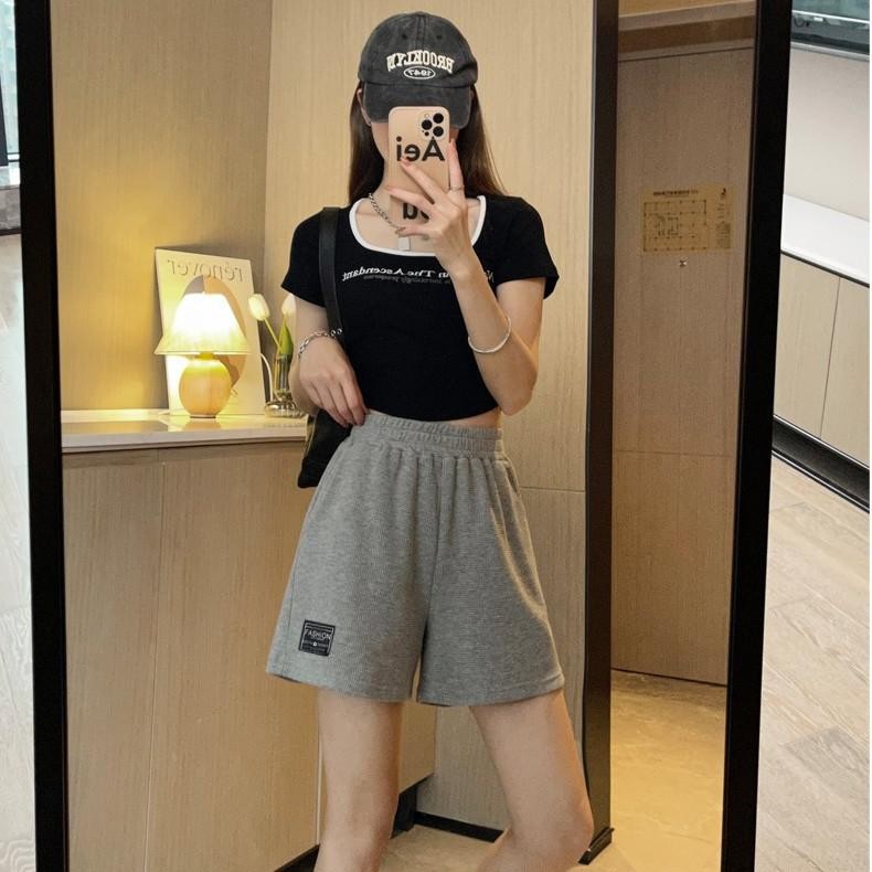 YY96 กางเกงขาสั้นผู้หญิง สไตล์เกาหลี มีกระเป๋าข้าง สาวสวยใส่อย่างดี ผ้าดีใส่สบาย สุดน่ารัก ...