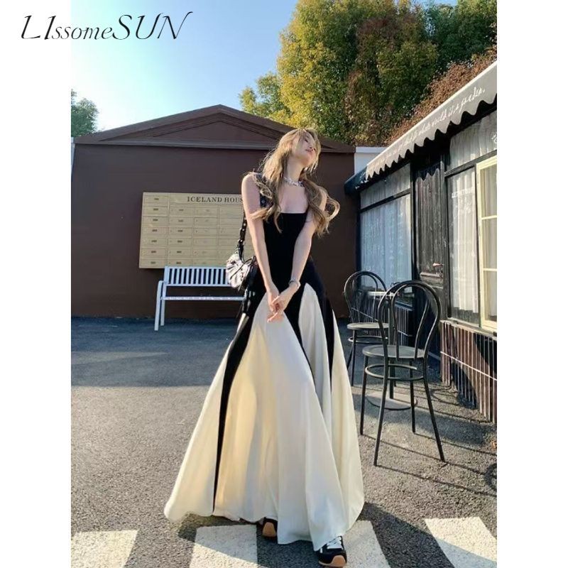 LIssomeSUN Womens Sundress New Niche Slim-Fit เดรสยาวกระชับสัดส่วน ...