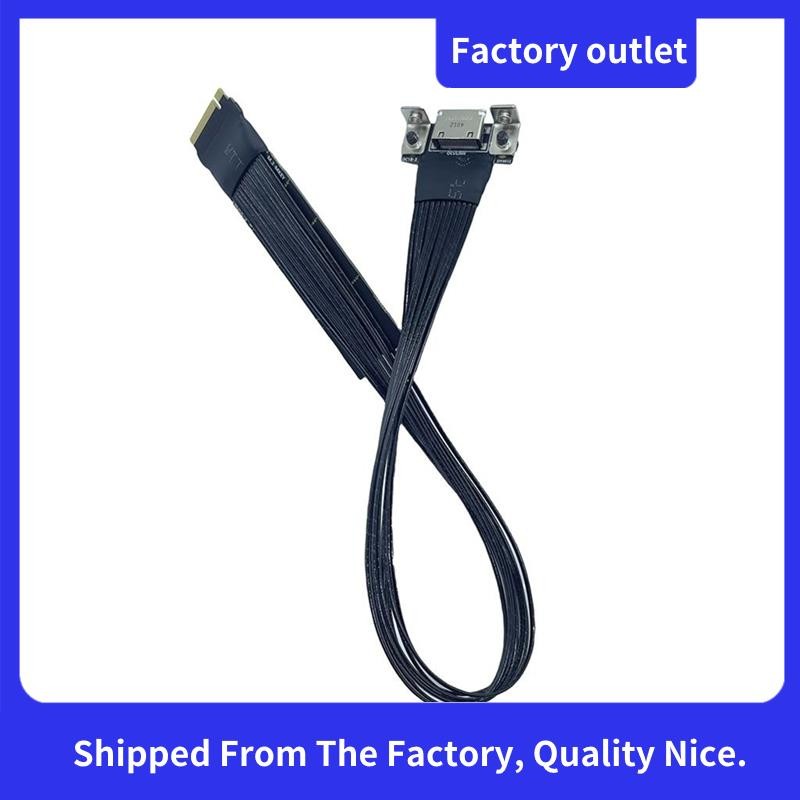 M.2 ถึง Oculink 4i สําหรับ M.2 Mkey NVME ถึง SFF8611 อะแดปเตอร์สาย PCIe 4.0 X4 Gen4 สายชุบเงิน ...