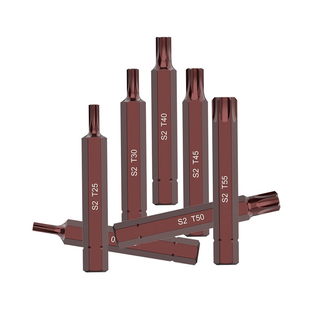 [HOT]T20/25/30/40/45/50/55 บิตไขควงไฟฟ้า 75 มม.Hex Shank Bits ...