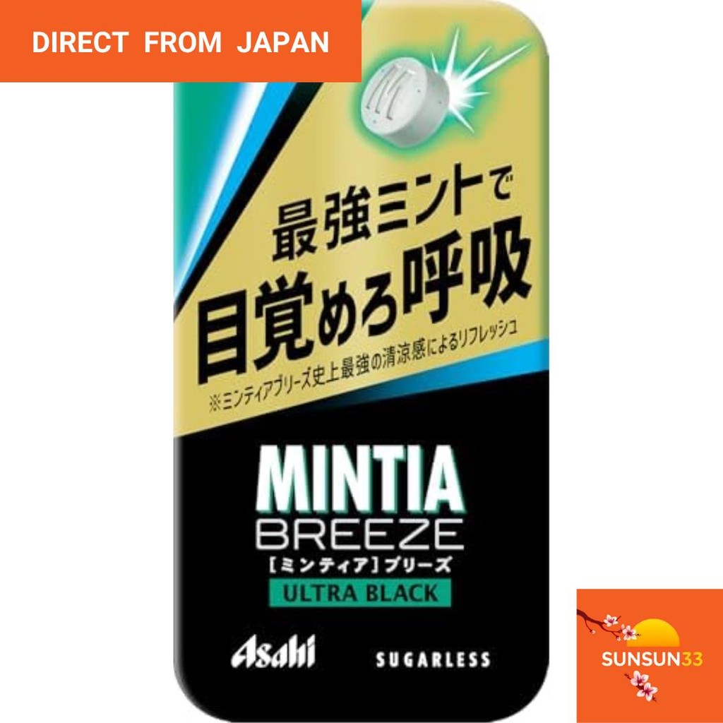 【Direct from Japan】Asahi Group Foods Mintia Breeze Ultra Black 30 เม็ด x 8 ชิ้น | Shopee Thailand
