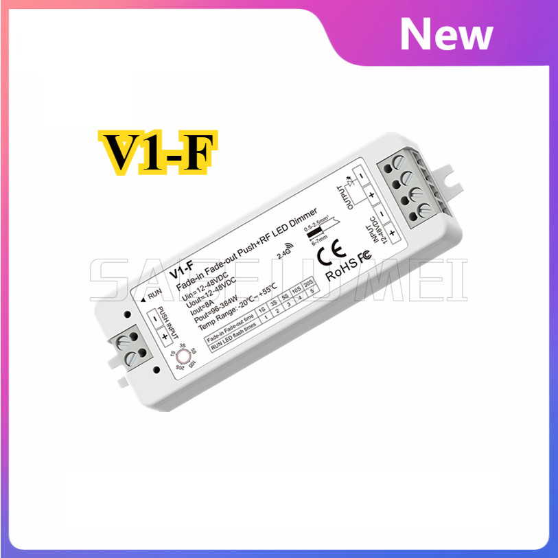 V1-f RF 1CH*8A 5Fading Speed/Step-less Dimming สําหรับสี LED StripLight ...