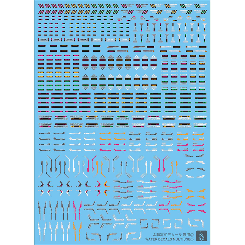 YAN General Use logo Sign Mechanical texture Water Slide Decal | Shopee ...