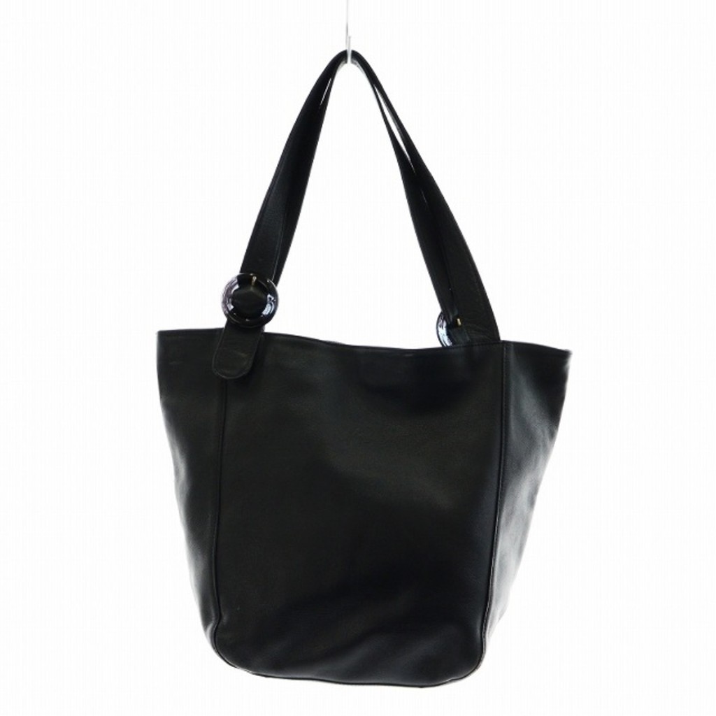 Kitamura Tote Bag Hand Leather Logo Embossed Navy Navy Direct from ...