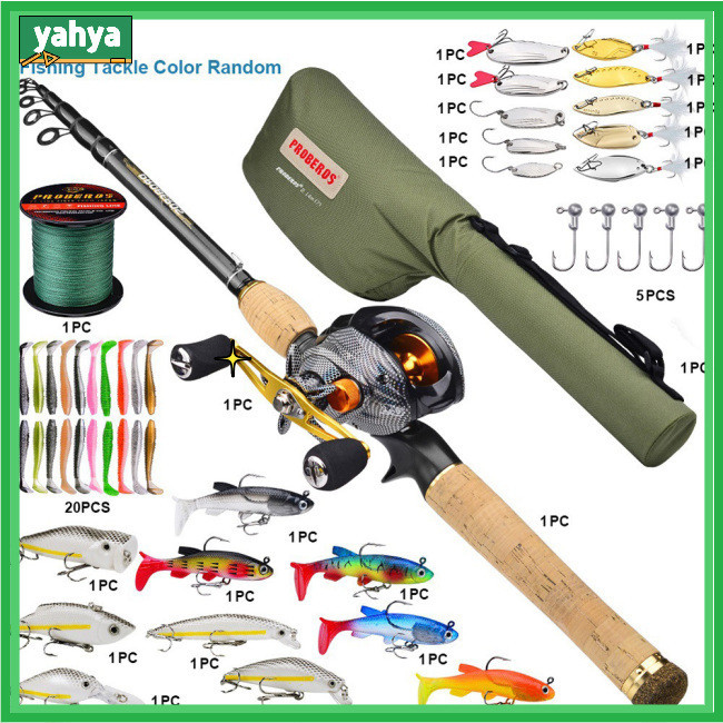 Yah Fishing Pole และ Reel Combo, Telescopic Casting Fishing Rod พร้อม ...