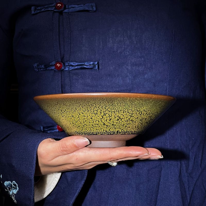 ถาดสไตล์จีนถาดสีเขียว Jianzhan จานขนมจานขนมเซรามิคโต๊ะกาแฟตกแต่งชามสลัด ...