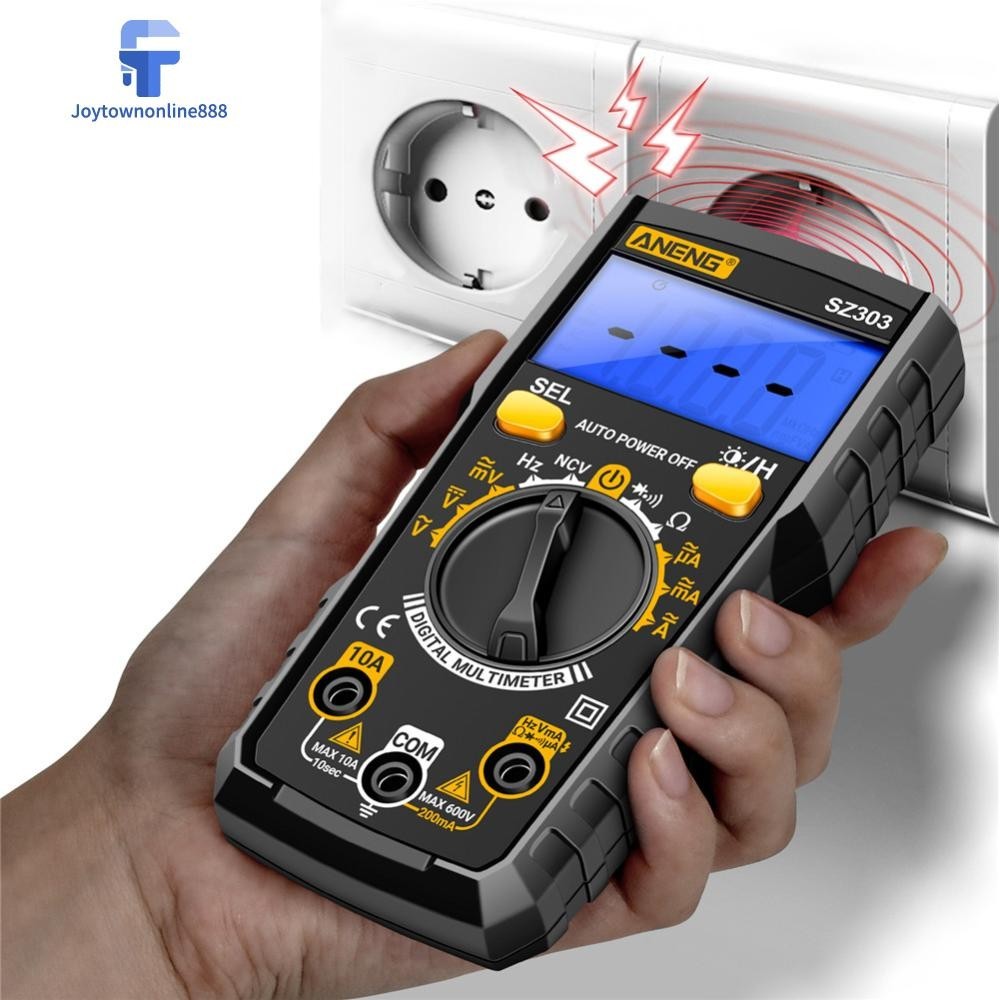มัลติมิเตอร์แบบดิจิตอล 1999 นับโวลต์มิเตอร์ AC/DC NCV Diode Hz Ohm ...