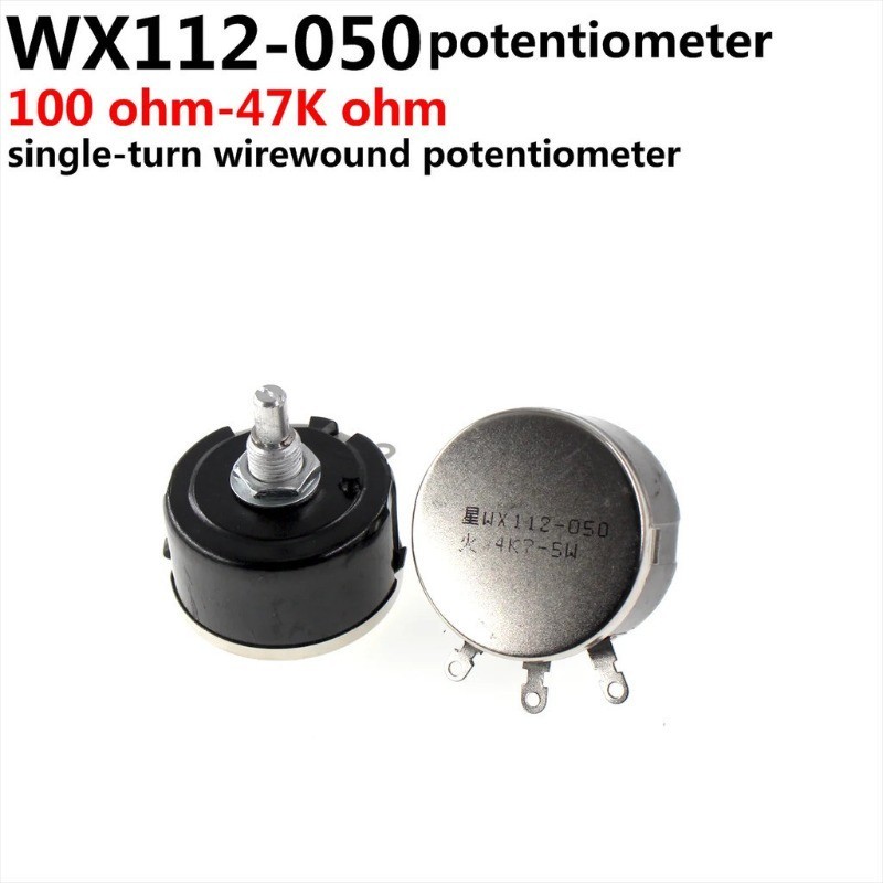 Wx112 WX050 5W วงกลมเดียวลวดแผล Potentiometer 100R 220R 330R 470R 1K ...