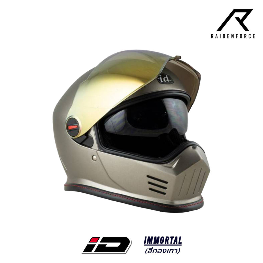 หมวกกันน็อค ID Helmet Immortal สีทองเทา | Shopee Thailand