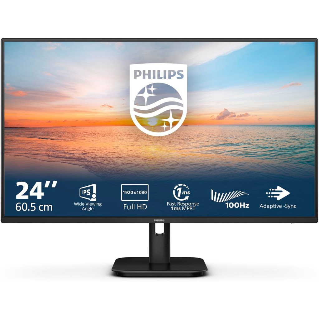 MONITOR (จอมอนิเตอร์) 23.8" PHILIPS IPS 1920X1080 100Hz 1MS (24E1N1100D ...