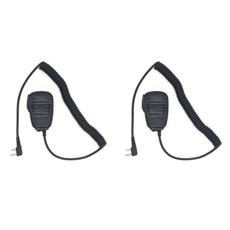 2X ไมโครโฟนลำโพงระยะไกลแบบสะพายไหล่ PTT สำหรับ ICOM IC-V8 V85 IC-F21 ...