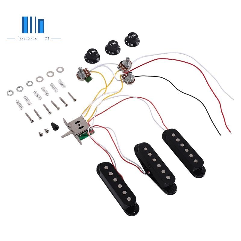 กีตาร์ไฟฟ้า Pickup สายไฟ Prewired 5-Way Switch SSS Pickup สําหรับกีตาร์ไฟฟ้า ST | Shopee Thailand