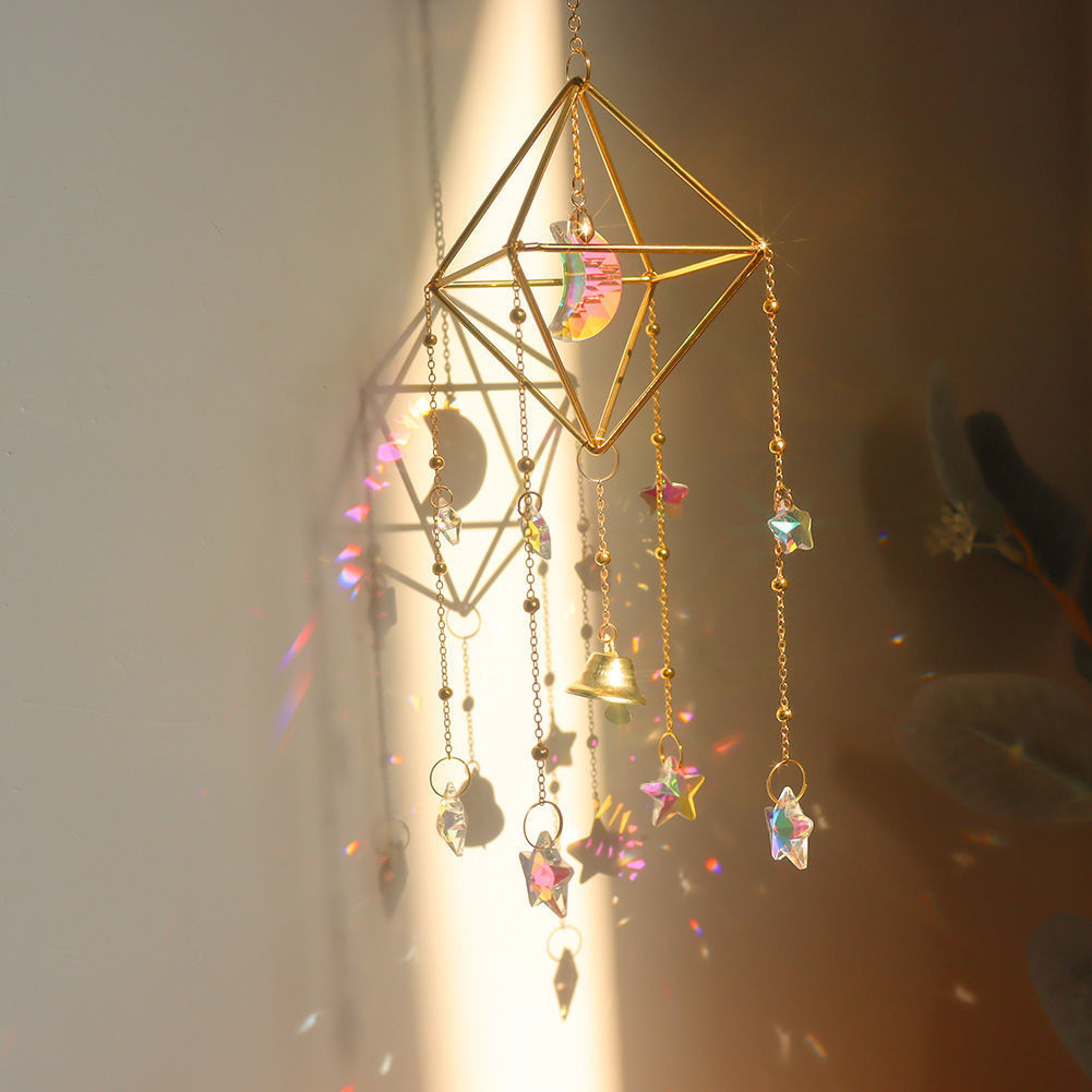 Ins Light Shadow Crystal Wind Chime เครื่องประดับ Fairy Mori สไตล์ ...
