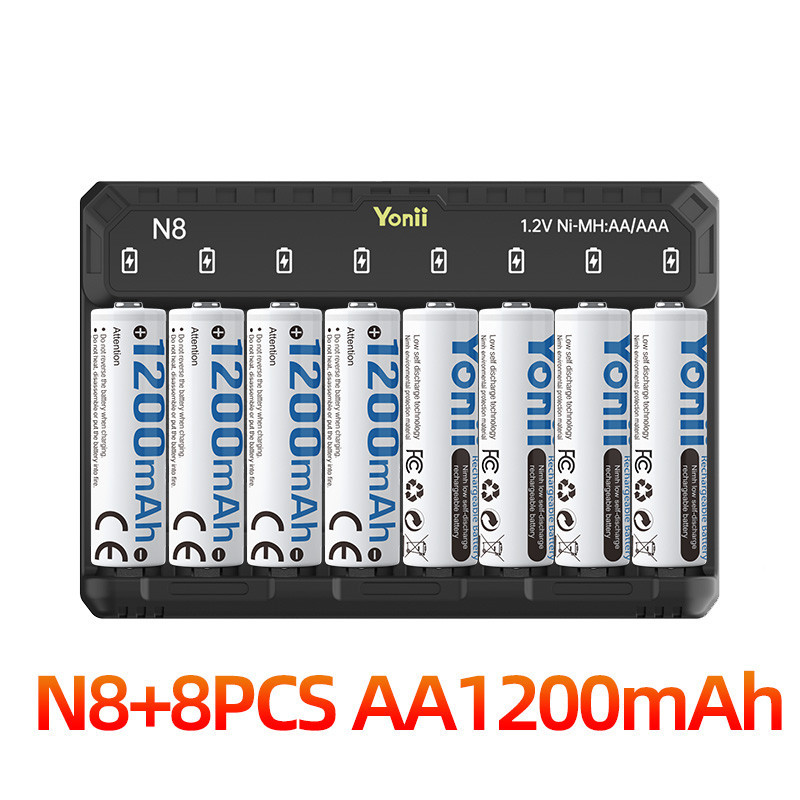 Yonii N8 LED เครื่องชาร์จแบตเตอรี่ AA /AAA เครื่องชาร์จถ่าน 2A/3A ...