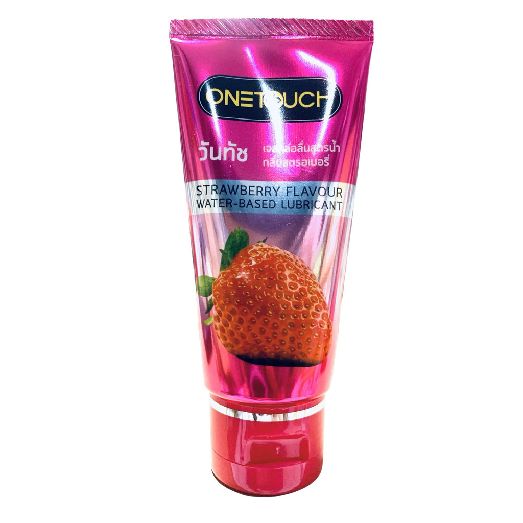 One Touch Strawberry Flavour Water-Based Lubricant วันทัช เจลหล่อลื่น ...