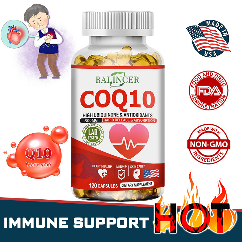 Coenzyme Q10 300 mg Capsules - อาหารเสริม Coenzyme Q10 ที่ดูดซึมได้สูง ...