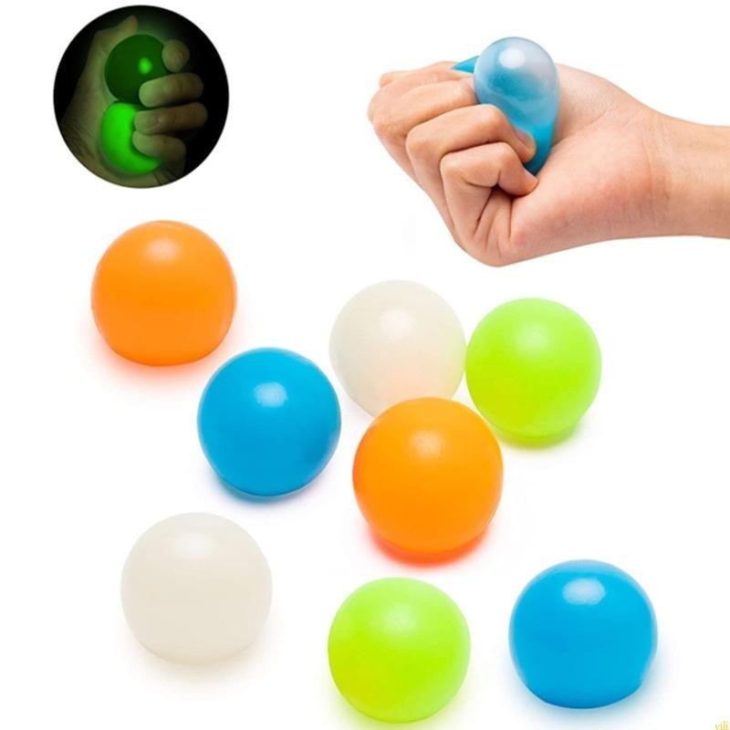 Ceiling Sticky Balls Glow Stress Balls Squeeze Toys Sticky Balls Glow ...