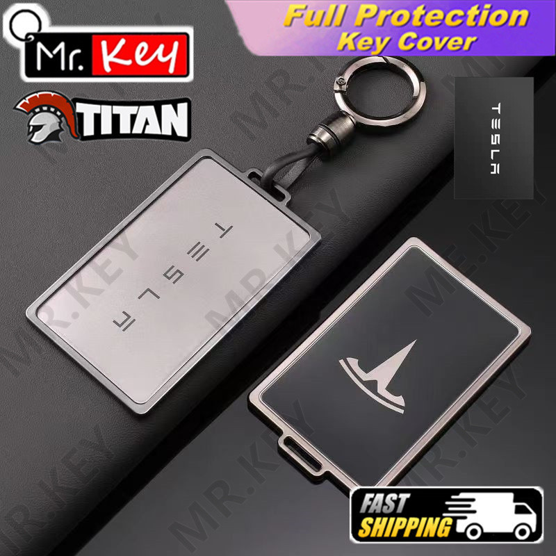 【Mr.Key 】 Titanium Grey NFC Card Key Case สําหรับ Tesla รุ ่ น 3 / Y รุ ...