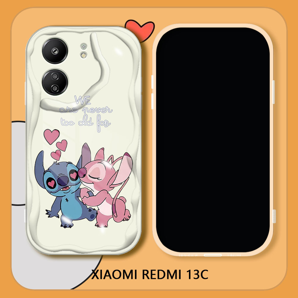 สําหรับ Xiaomi Redmi 13C 12 12C 11A 10 Prime 10C 10A การ์ตูน Stitch คู่เคสโทรศัพท์กันกระแทก ...