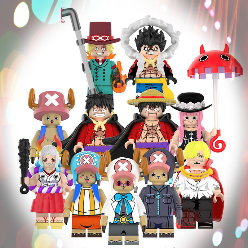 อะนิเมะมินิตัวละคร One Piece Luffy Series Assembly Mini Building Block ...