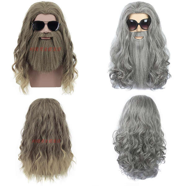 ผมปลอม wig Juggernaut Avengers Fat Thor cos หยิกสั้นถึงปานกลาง + เครา ...