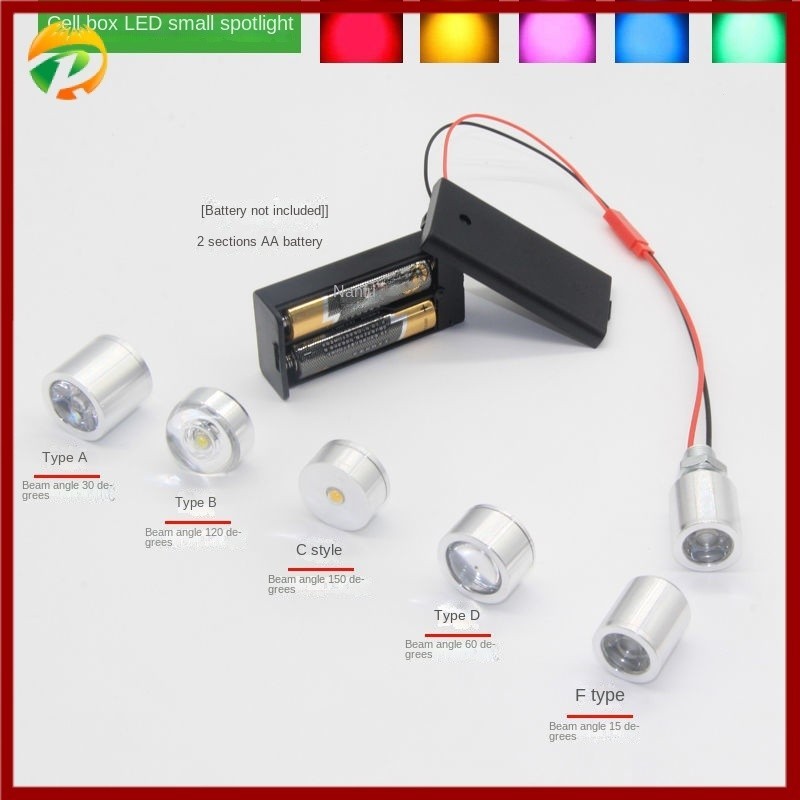 3v handmade DIY creative LED spotlight หลอดไฟพร้อมกล่องแบตเตอรี่ mini ...