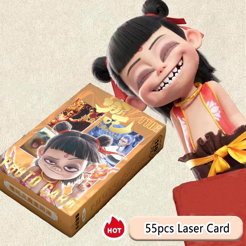 55pcs อะนิเมะ Ne Zha 2 MOTONGNAOHAI Photocards Nezha Aobing ตัวอักษร 3 ...
