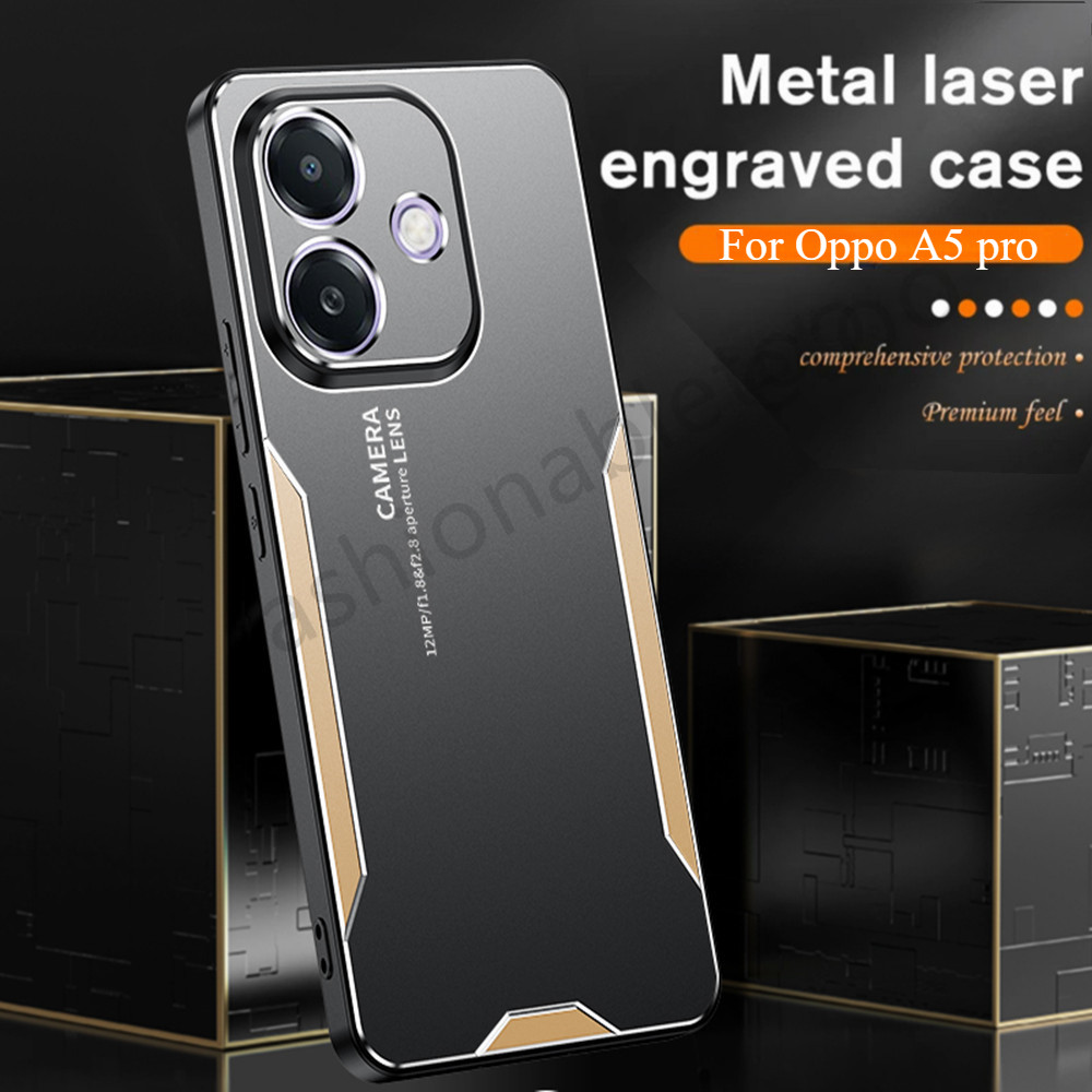 โลหะ Matte สําหรับ Oppo A5 pro A5pro OppoA5pro 4G 5G TPU อะคริลิคเคส ...