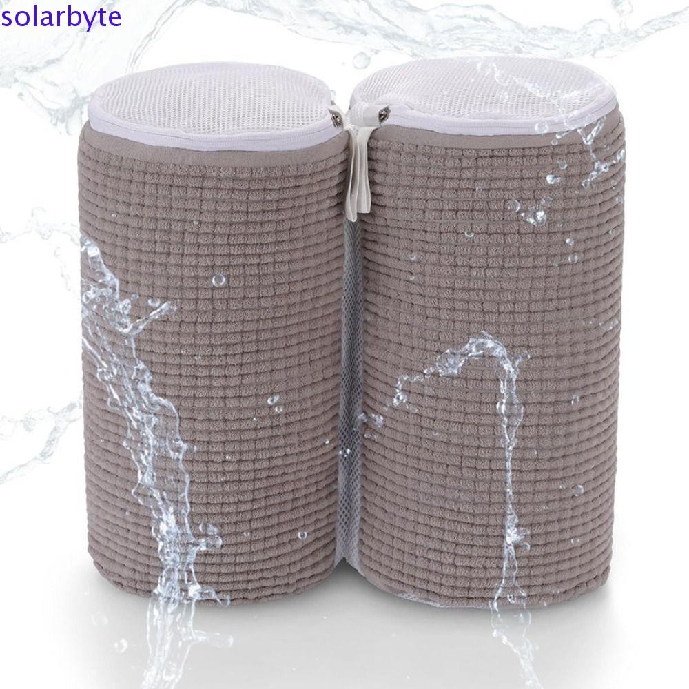 Solarbyte ถุงซักผ้ารองเท้าผ้าใบ, เส้นใยปุยนุ่มซักผ้ารองเท้ากระเป๋า, ซิปปิดฉีกขาดป้องกันการเสีย ...