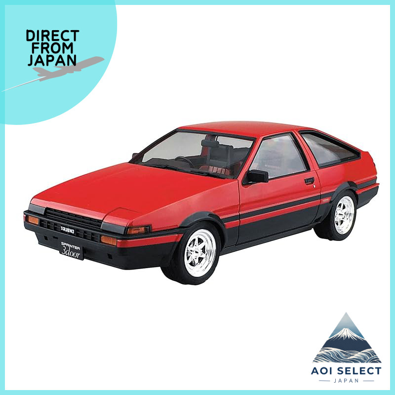 Aoshima Bunka Kyozai 1/24 Pre-Painted Model Series SP Toyota AE86 Trueno 1983 Red/Black Painted ...