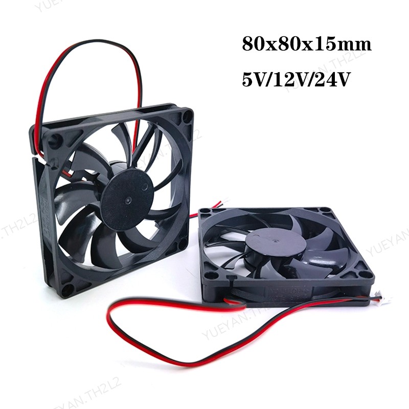 Dc 5V 12V 24V 8015 8 ซม.80 มม.พัดลม 80x80x15 มม.2pin xh 2.54 พัดลมระบาย ...
