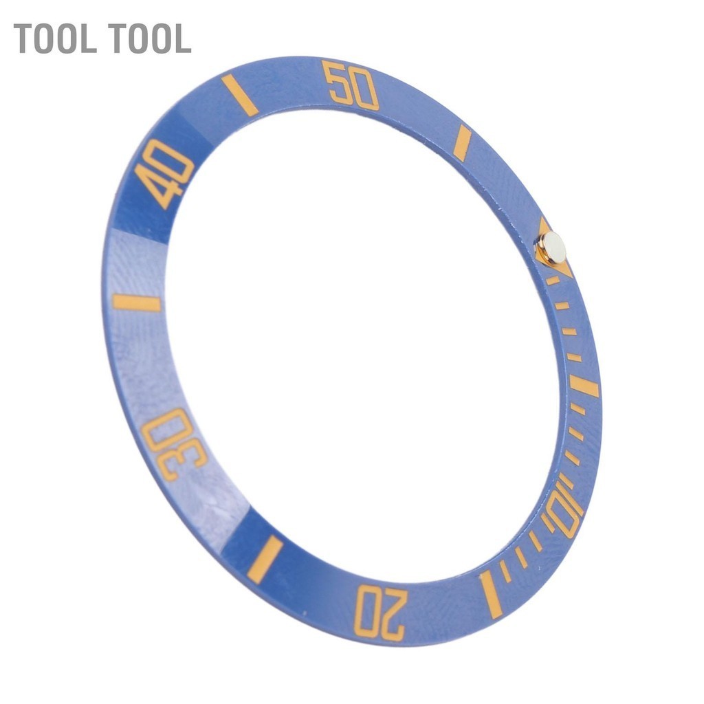 Tool นาฬิกา Bezels แทรกวงกลมสีฟ้าพร้อมคำทองเซรามิคนาฬิกา Dial Bezel ...