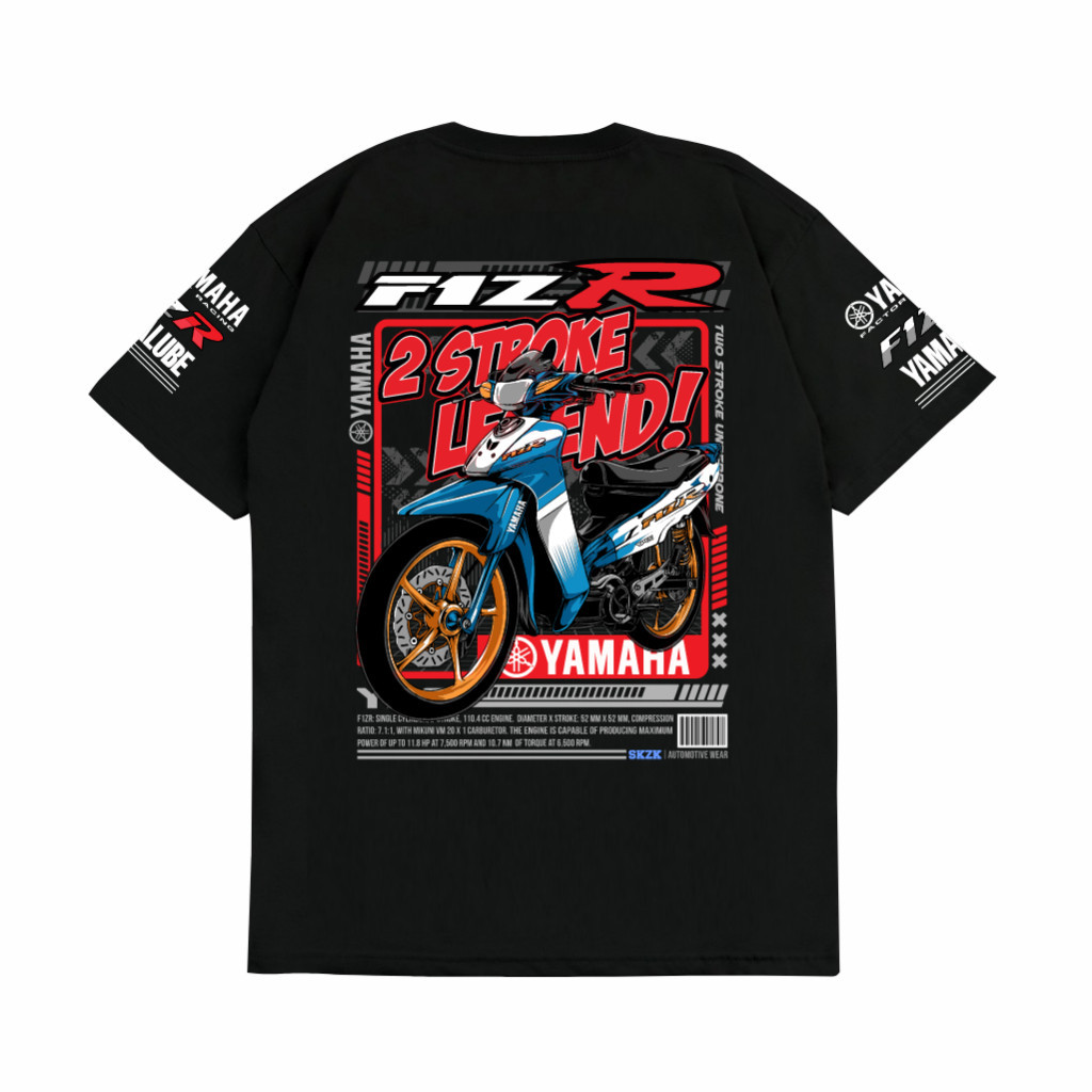 Yamaha F1ZR F1 ZR 2 จังหวะเสื้อยืดรถจักรยานยนต์สีฟ้าชุดยานยนต์ | Shopee ...