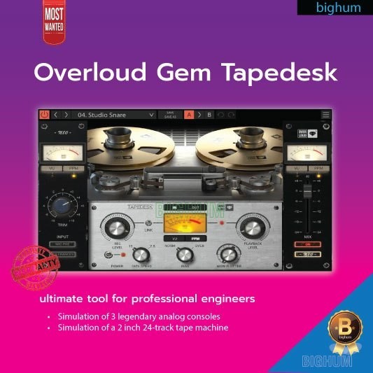 Overloud GEM TAPEDESK | Vst plugins Software windows / Mac | Shopee ...