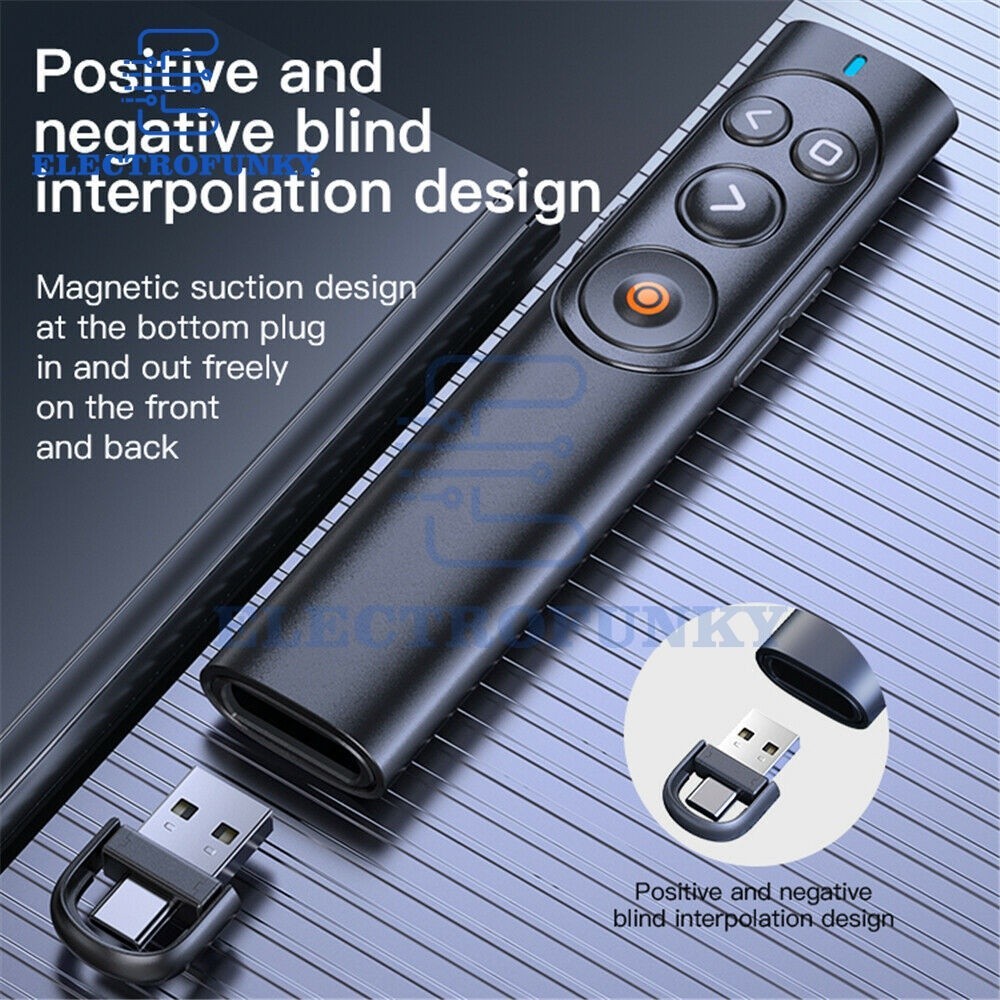 Usb Type-C Wireless PowerPoint PPT Presenter Clicker Pointer Pen รีโมท ...