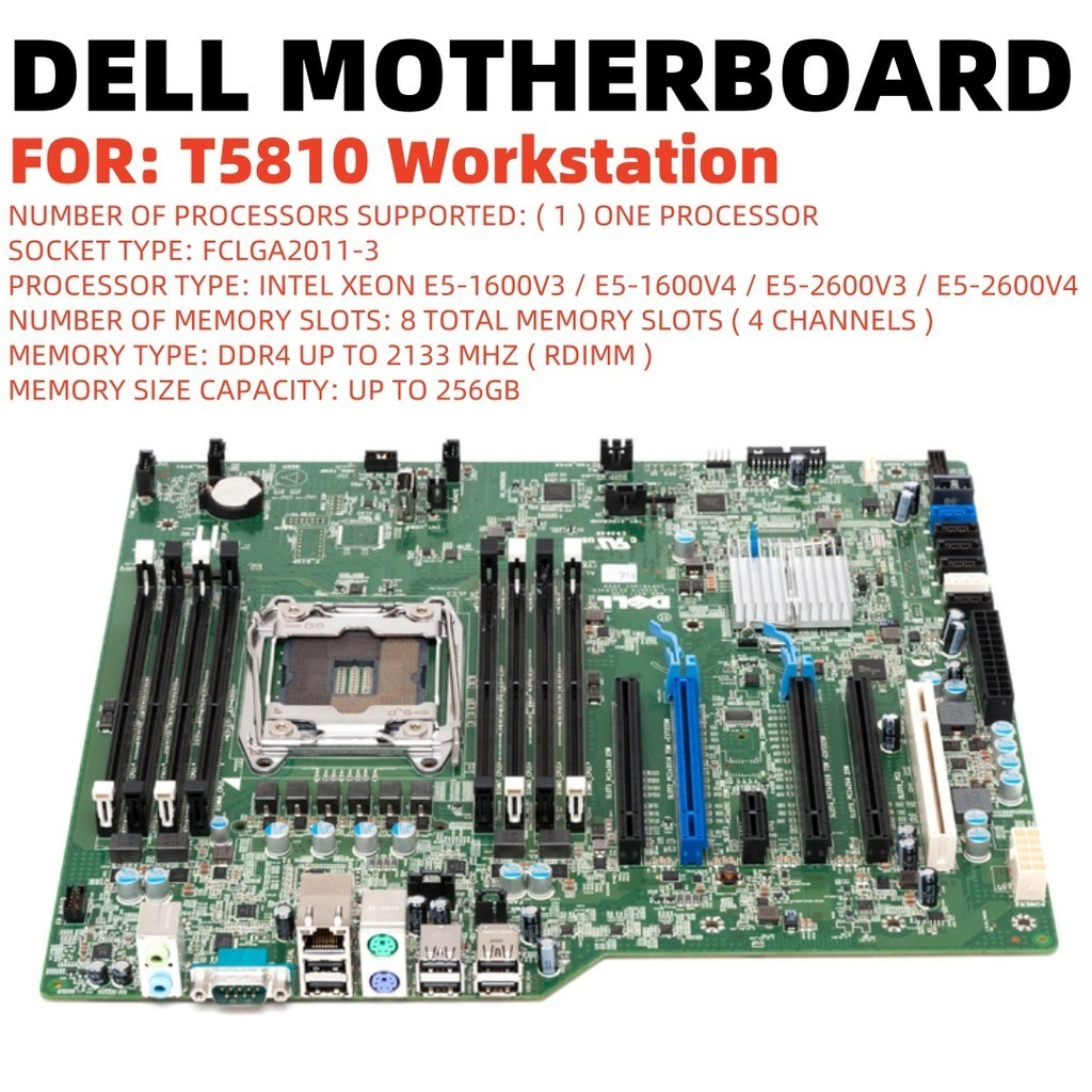 Dell Precision T5810 Workstation เมนบอร์ด LGA 2011 ซ็อกเก็ต WR1RF K240Y ...