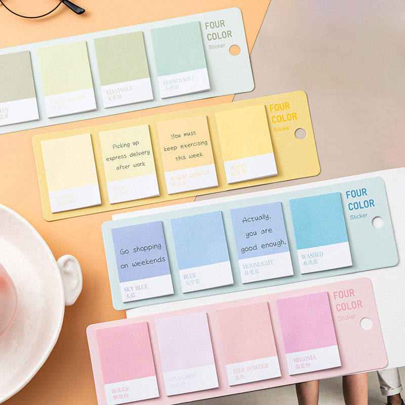 80/120 แผ่น Minimalist Gradient Series Sticky Notes School Office ...