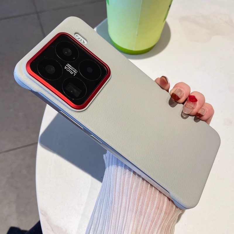 Hoce เคสโทรศัพท์หนังไร้กรอบบางพิเศษสําหรับ Xiaomi 15 Ultra 15 Pro K80 Pro เลนส์โลหะรูขนาดใหญ่ปก ...