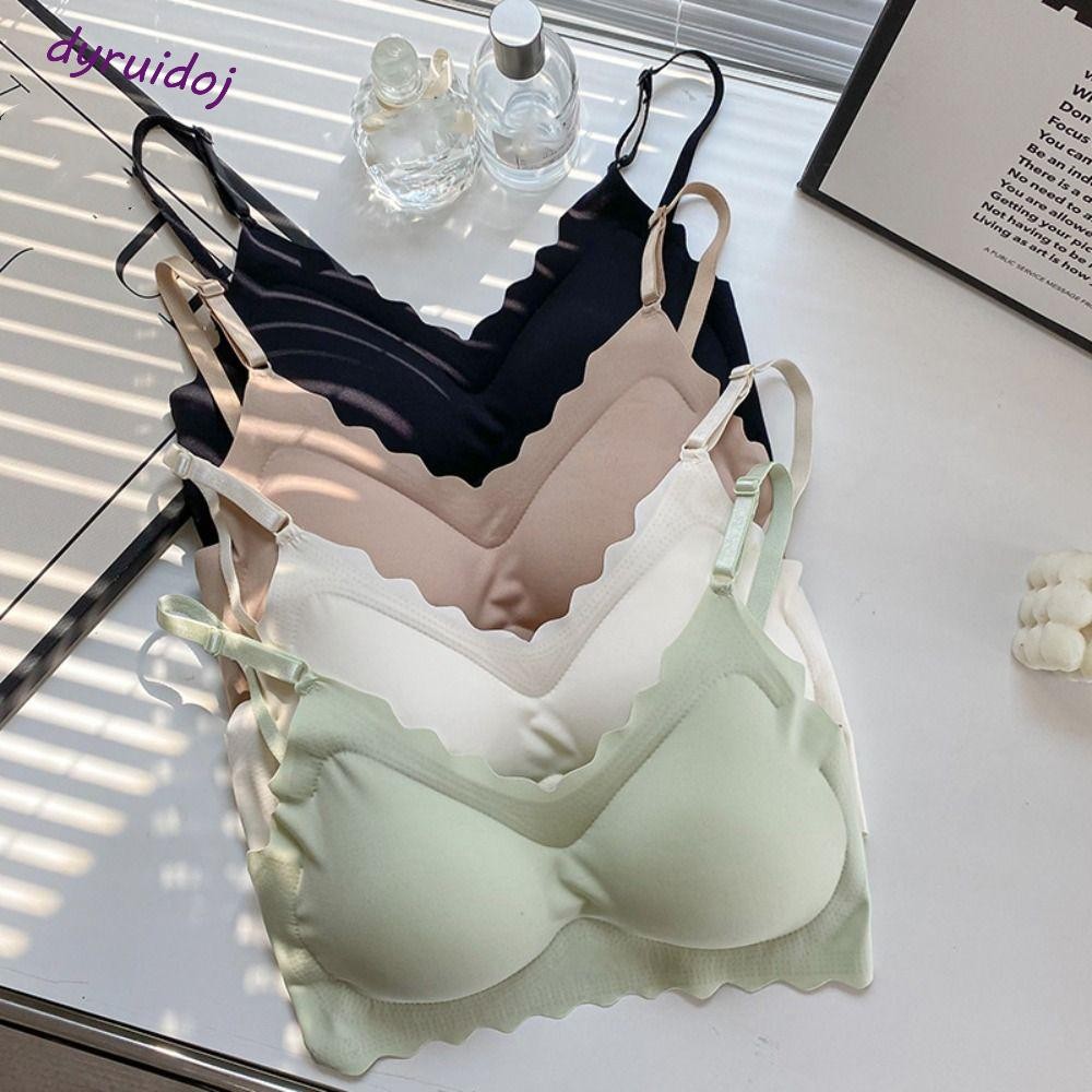 Dyruidoj1 ไม่มีรอยต่อ Bra พร้อม Pad, Traceless Wireless Ice Slik Lace ...