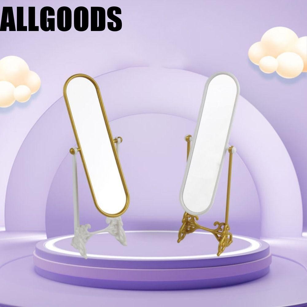 Allgoods โมเดลกระจกพลาสติกจําลอง ความละเอียดสูง ขนาดเล็ก หมุนได้ สําหรับตกแต่งบ้านตุ๊กตา ...