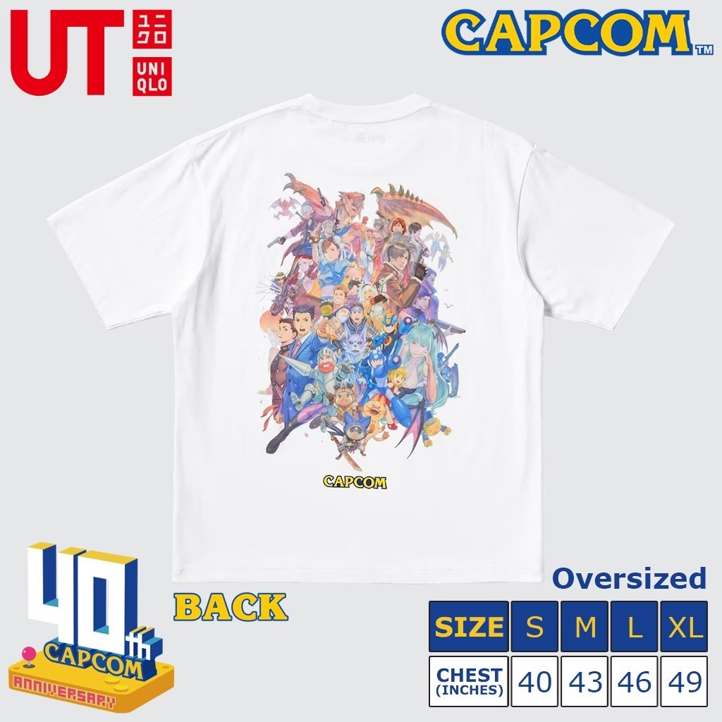 T-Shirtเสื้อยืด Uniqlo UT - Capcom 40th (2023 Capcom 40th) S-5XL ...