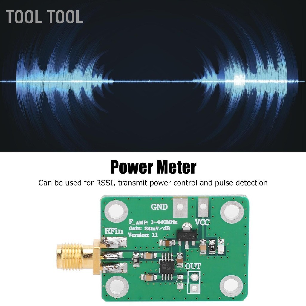 Tool RF Power Meter โมดูลความถี่สูงเครื่องตรวจจับลอการิทึม AD8310 1440 ...