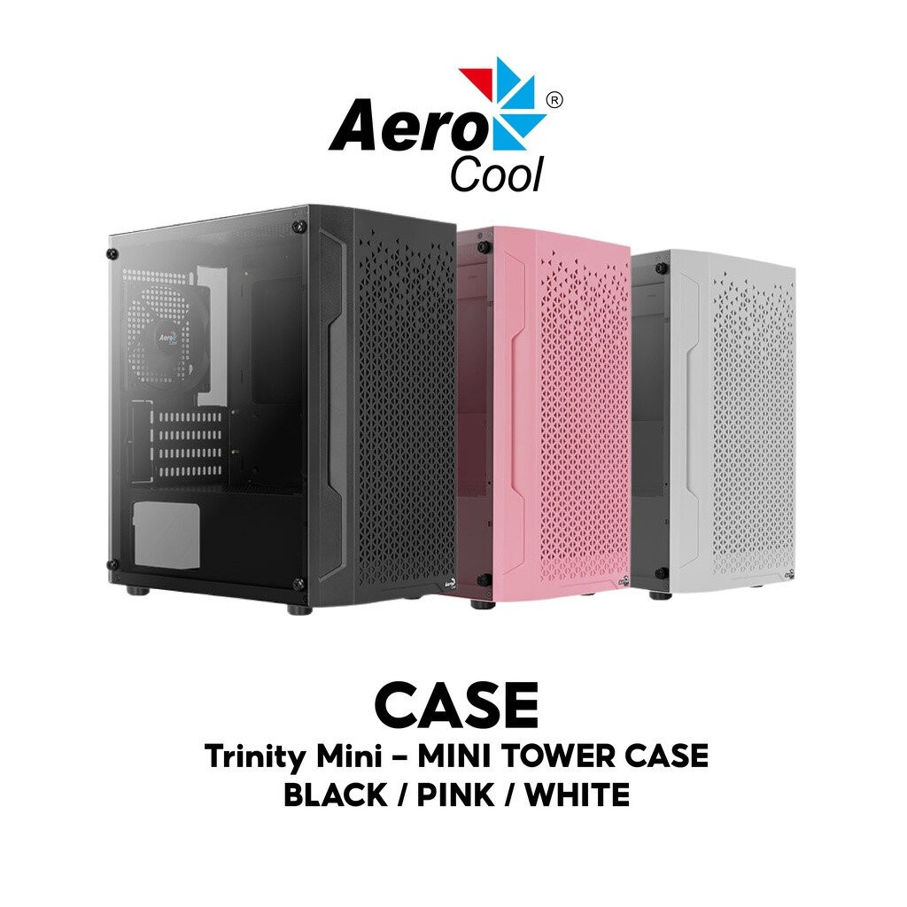 CASE AEROCOOL TRINITY MINI (TRINITY MINI-G-BK-V3) (MICRO-ATX) เคส ...