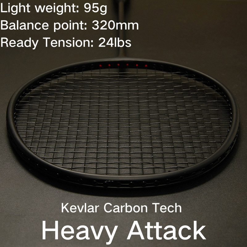 Badminton racket single full carbon 24 lbs training 100% original ...